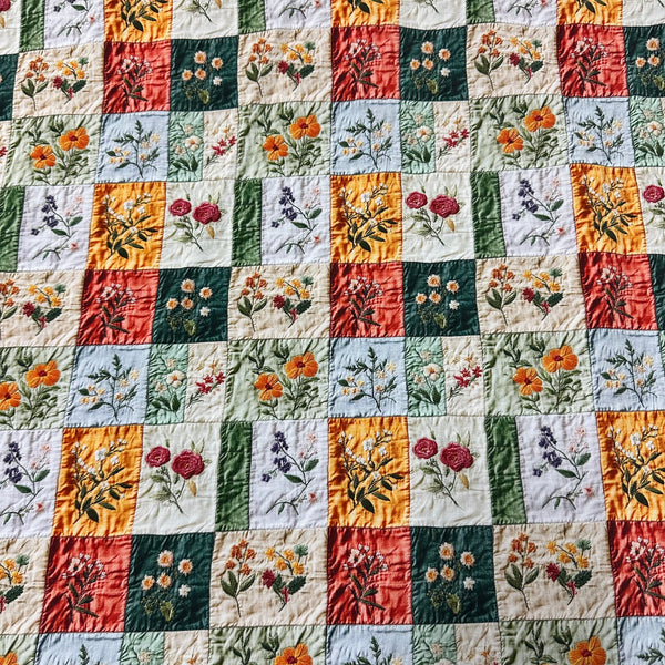 Patchwork Quilt on Bamboo/Spandex Jersey Fabric – Nature's Fabrics
