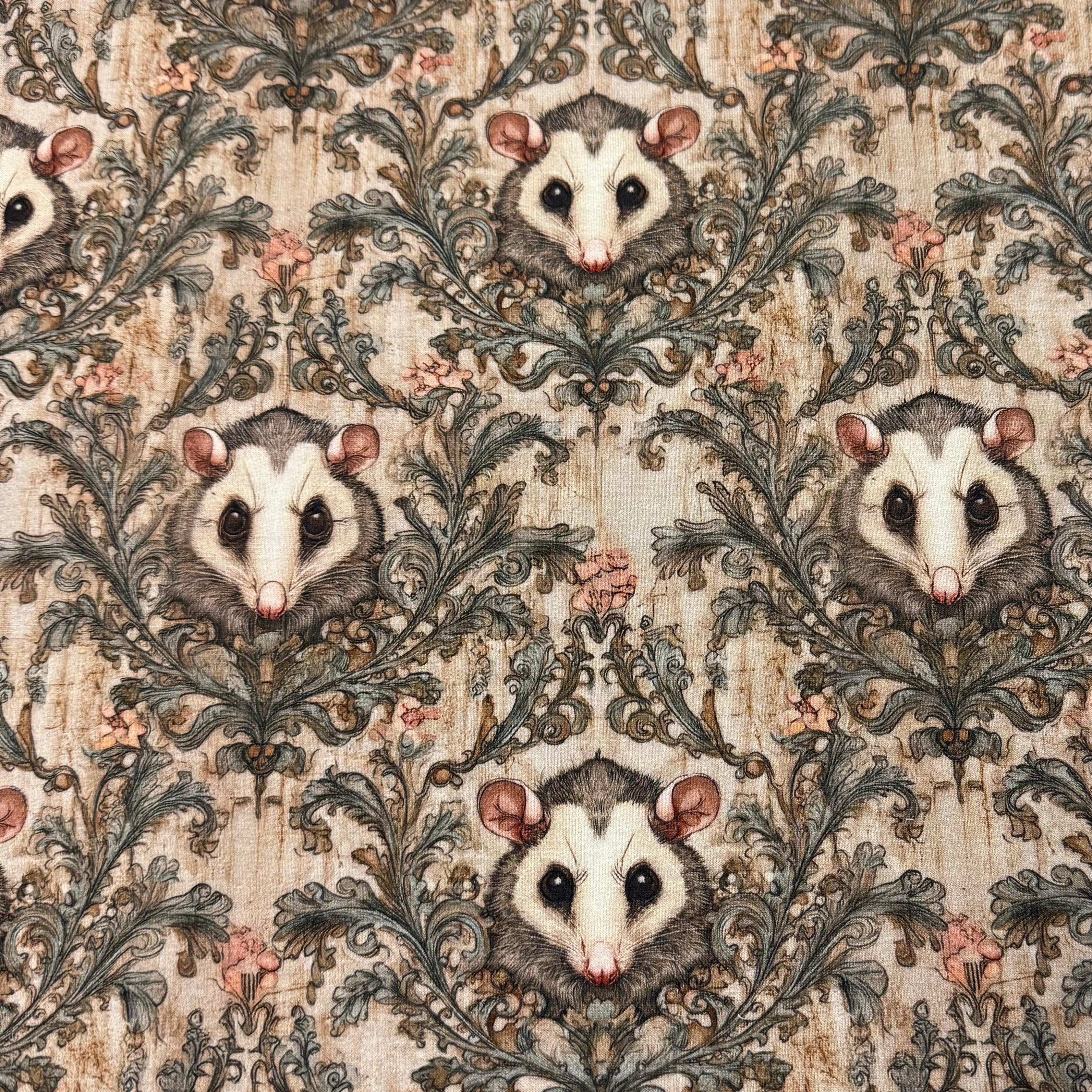 Possums on Organic Cotton/Spandex Jersey Fabric – Nature's Fabrics