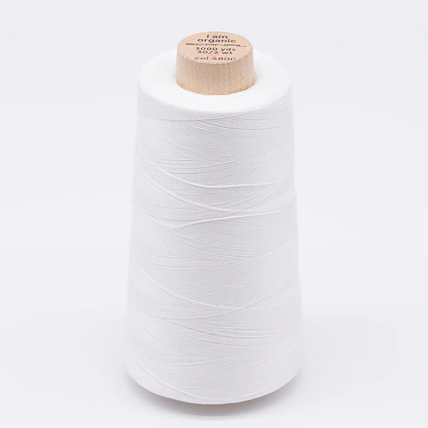 White Organic Cotton Sewing Thread Cone - 3000 yards 30/2 – Nature's ...