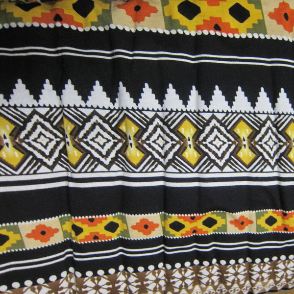 Yellow, Black and Orange Aztec on Cotton/Spandex Jersey Fabric – Nature ...